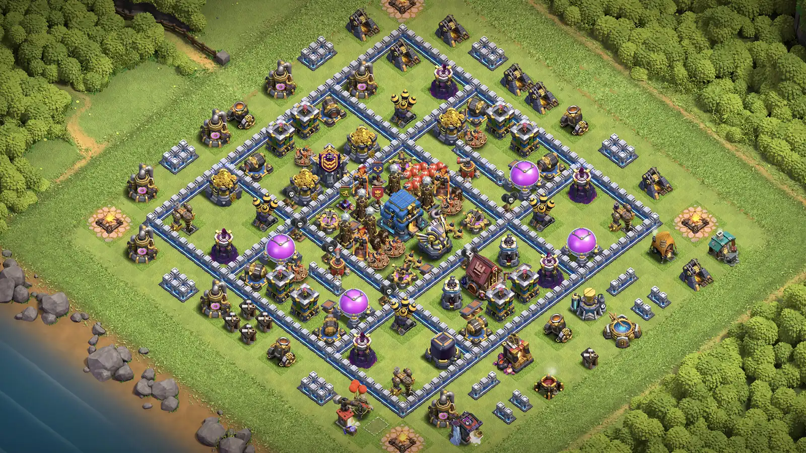 TH12 Trophy Base - Anti-2 Star Layout with Copy Link (2026)