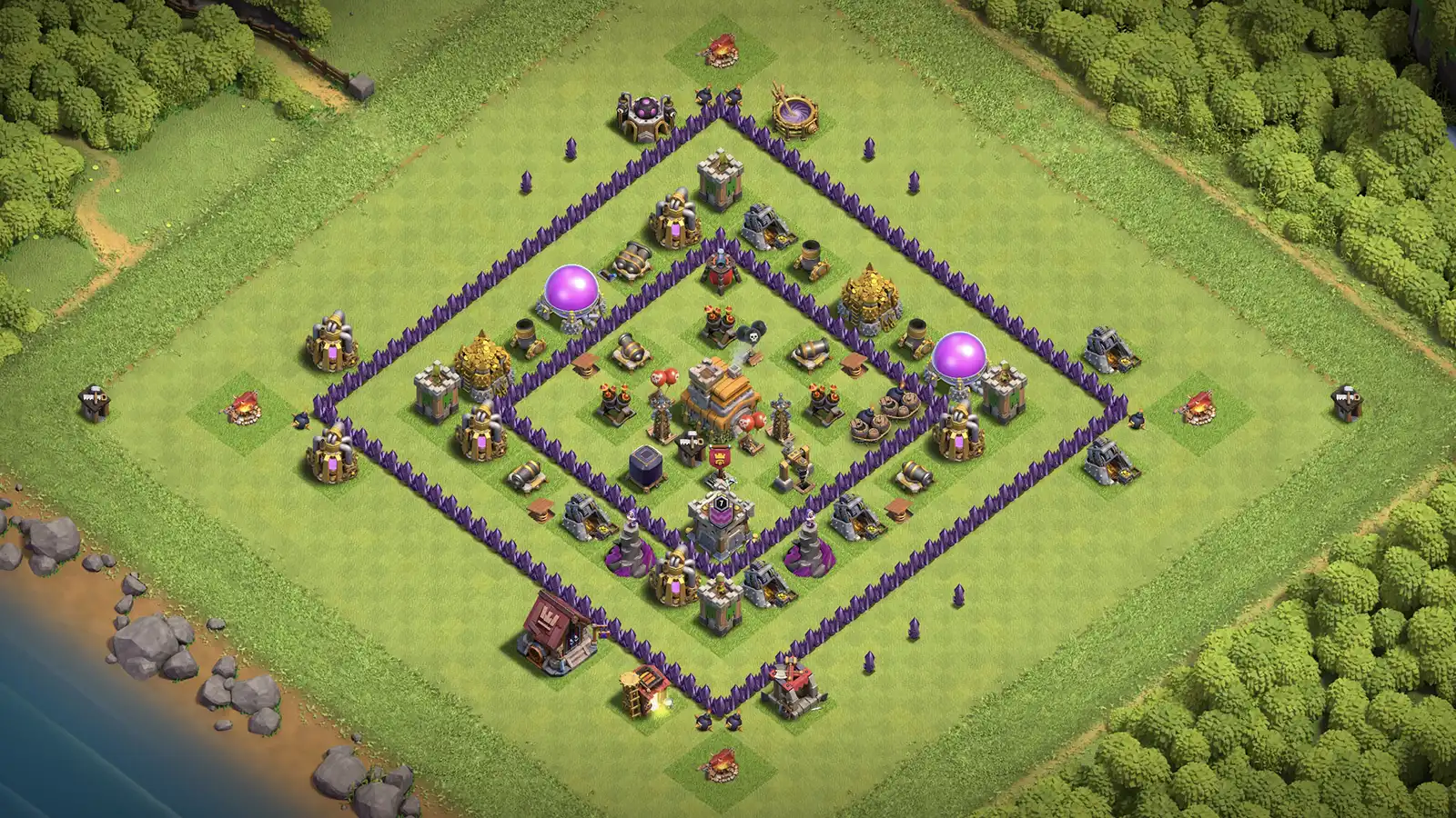 TH7 Trophy Base - Anti-2 Star Layout with Copy Link (2026)